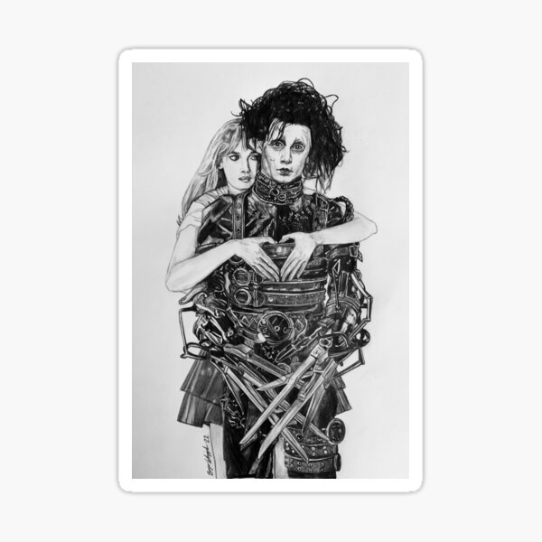 "Edward Scissorhands " Sticker for Sale by BryanWhipple | Redbubble