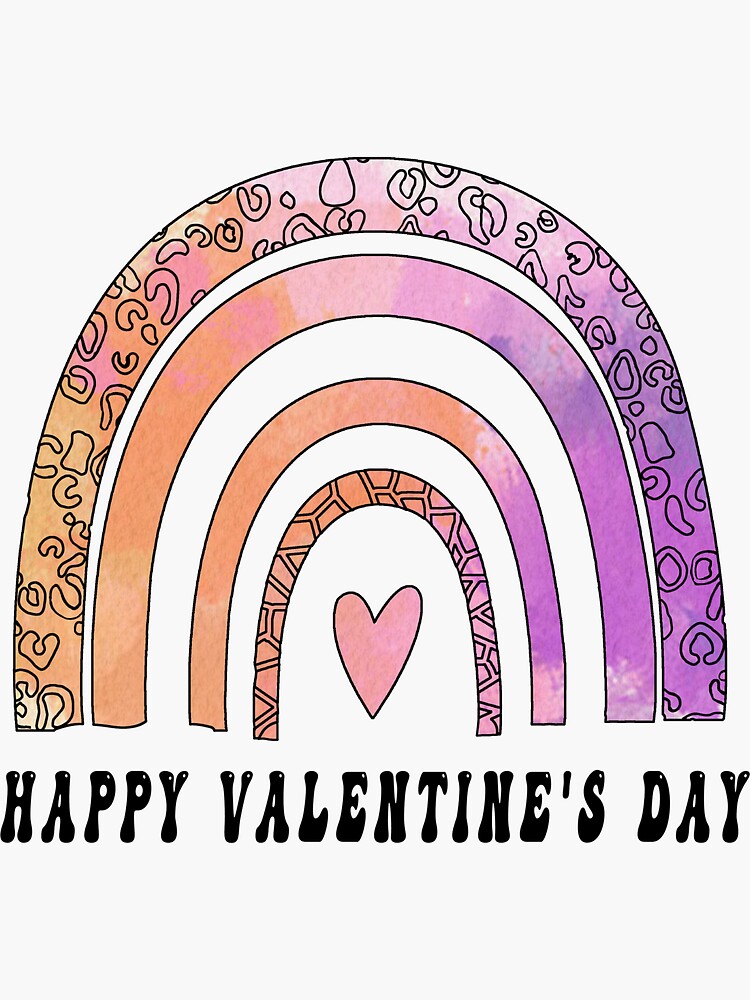 "Happy Valentine's Day Rainbow, Gift for Her, Valentine Rainbow ...
