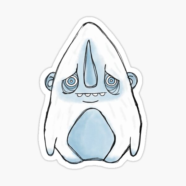 "Abominable Snowman" Sticker for Sale by grimwoodforest | Redbubble