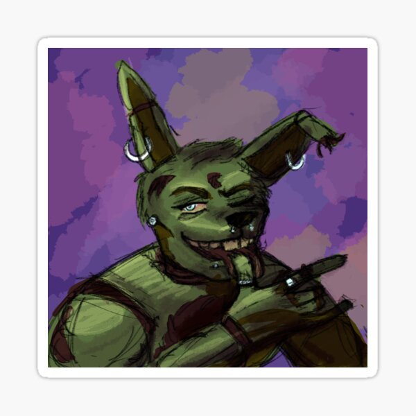 "Springtrap FNAF" Sticker for Sale by Sluggymelons | Redbubble