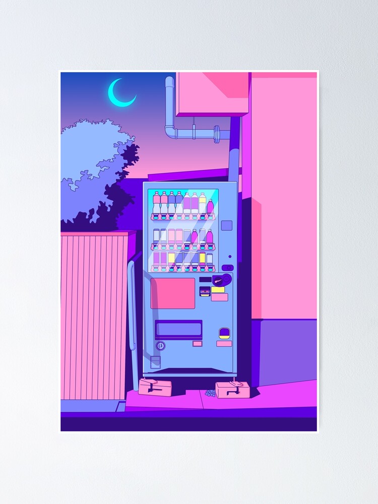 "aesthetic vending machine" Poster for Sale by Alipsantai | Redbubble