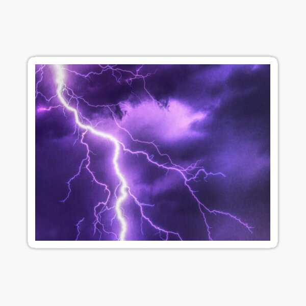 "Purple Thunder" Sticker by EmpressMara | Redbubble