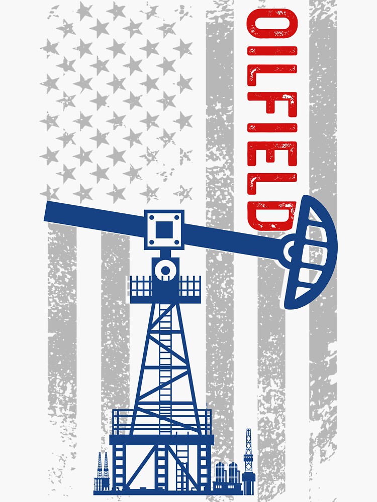 "Patriotic Oilfield Worker Oilman Oil Rig Drilling US Flag Shirt ...