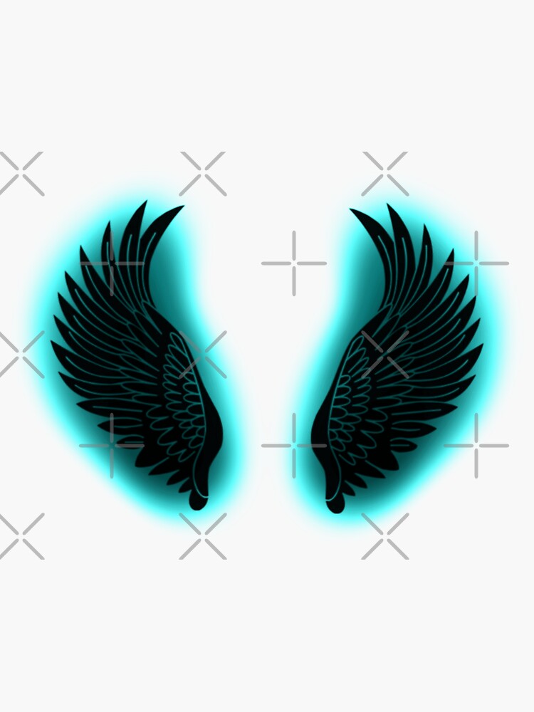 "Black Wings" Sticker for Sale by BDonlyText | Redbubble