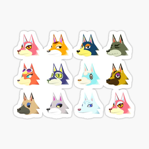 Animal Crossing ACNH Stickers Wolf Villagers, 44% OFF