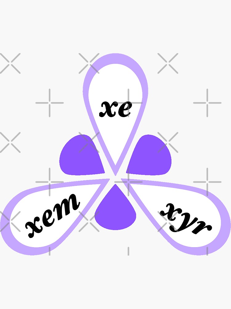 Pegatina «Pronombres Xe / Xem / Xyr Símbolo del iris» de mcra-ig ...