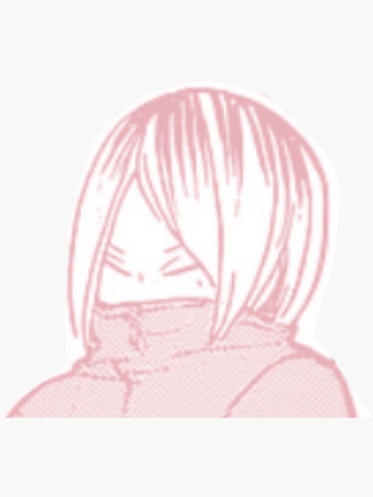 "Pink Shy Kenma" Sticker by bgadams | Redbubble