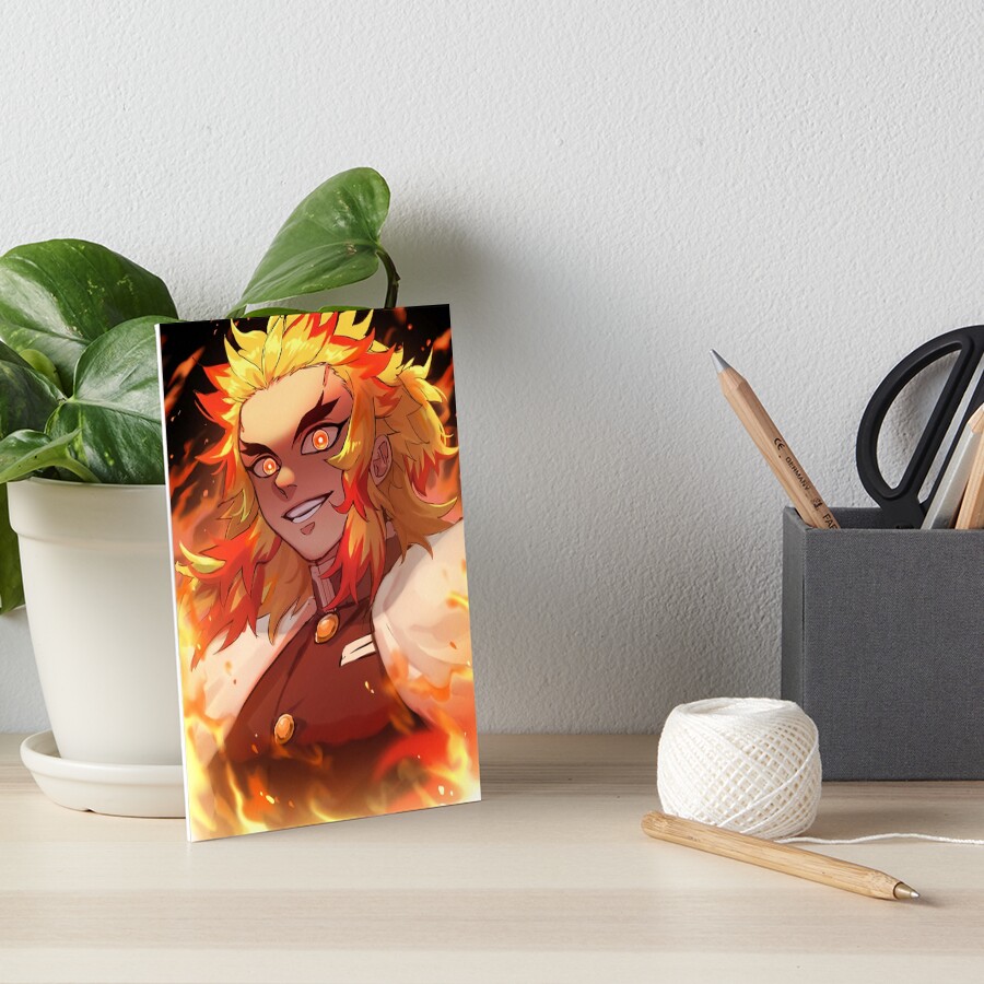 "Rengoku Kyojuro Demon Slayer" Art Board Print by AnimeScenery | Redbubble