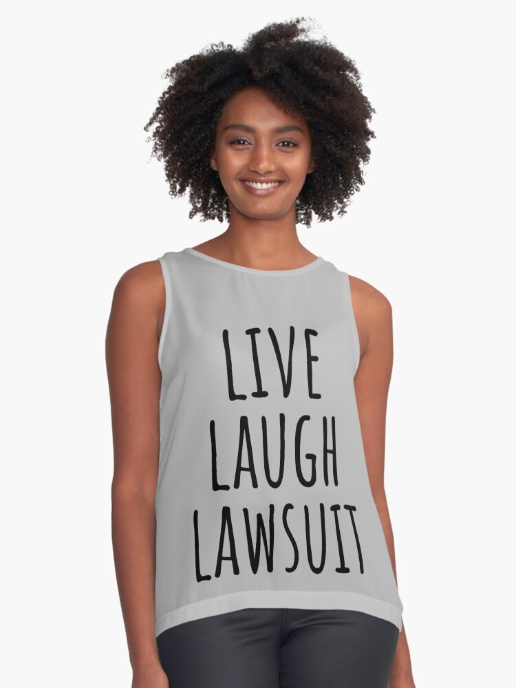 "Live Laugh Lawsuit " Sticker for Sale by thatDesignVibes | Redbubble