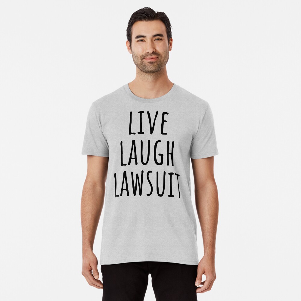 "Live Laugh Lawsuit " Sticker for Sale by thatDesignVibes | Redbubble