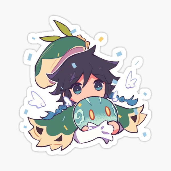 "Venti x slime Genshin Impact " Sticker by lsdoodles | Redbubble