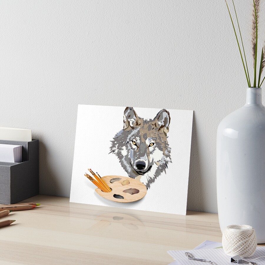 "Colors of a Wolf Art Palette" Art Board Print by FlakeyBiscuit3 ...