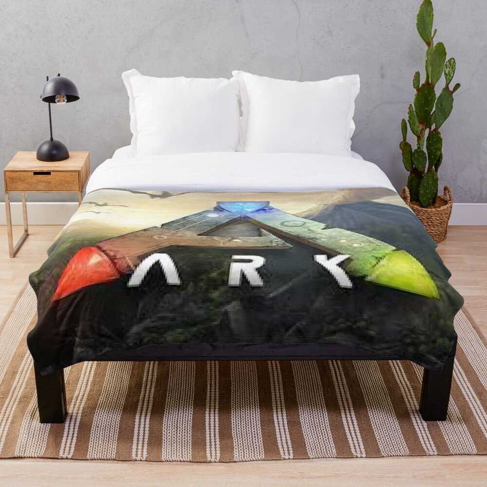"Ark Survival Evolved Logo " Throw Blanket for Sale by Alfi-Red | Redbubble