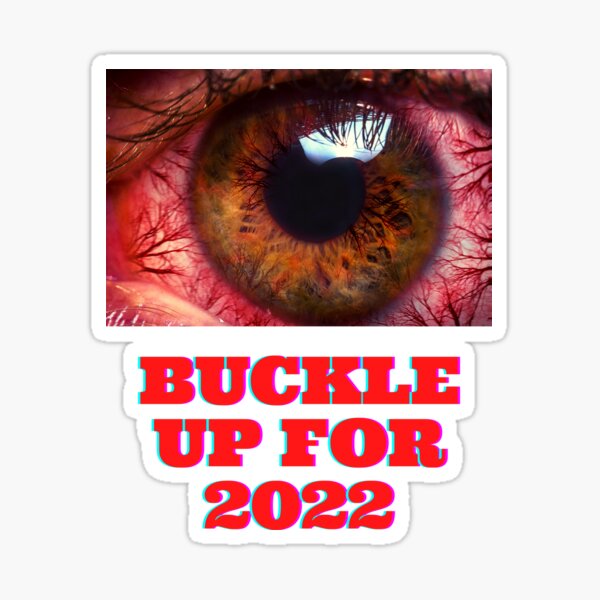 "Buckle Up For 2022 Bloodshot Eyeball" Sticker for Sale by ...