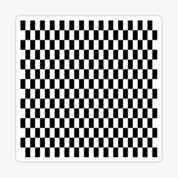 "Black and White Rectangle Checkerboard" Sticker for Sale by ...