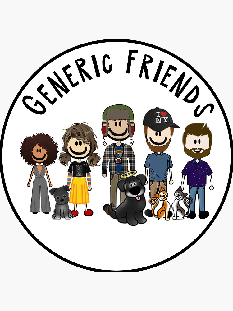 "Generic Friends 2022" Sticker for Sale by alicearistocrat | Redbubble