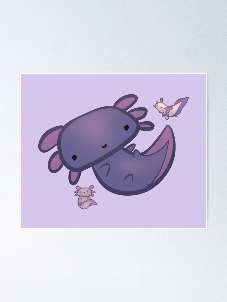 "Purple Axolotls" Poster by Arius-Nex | Redbubble