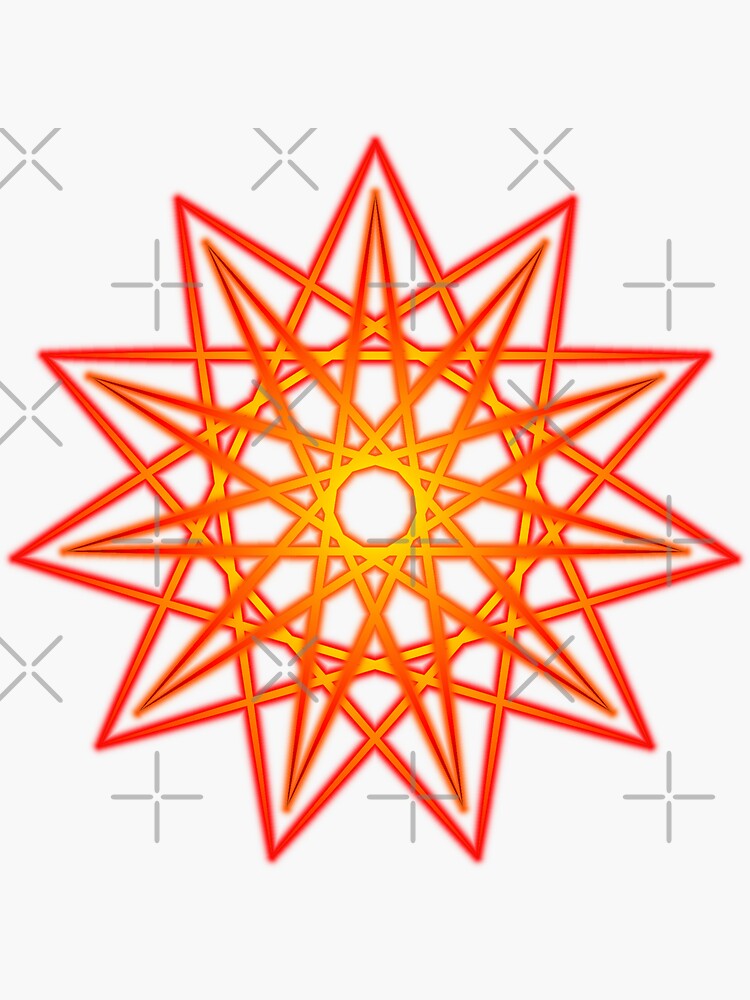 "Double Hendecagram Fire Sigil" Sticker for Sale by FalcoSkyWolf ...