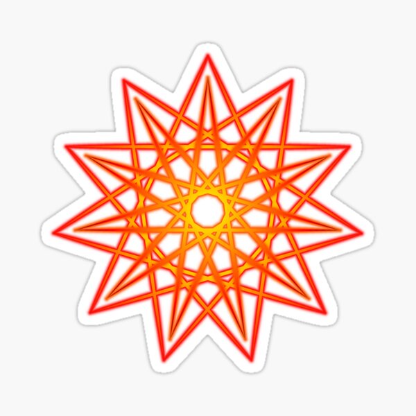 "Double Hendecagram Fire Sigil" Sticker for Sale by FalcoSkyWolf ...