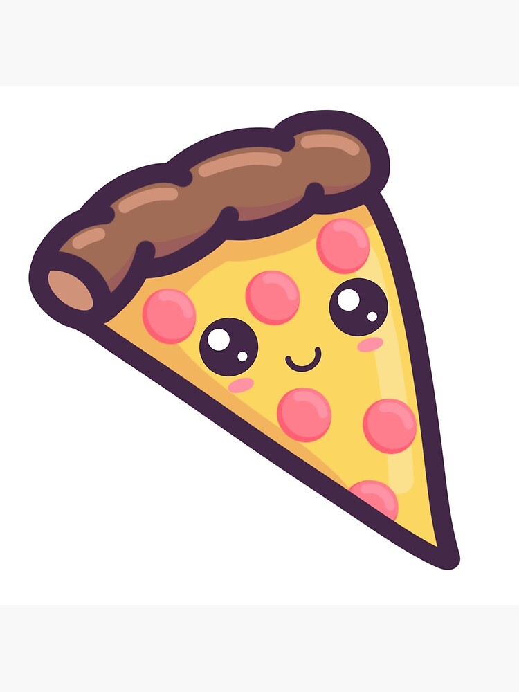 "Cute Pepperoni Pizza Slice" Poster by KylonDoll | Redbubble