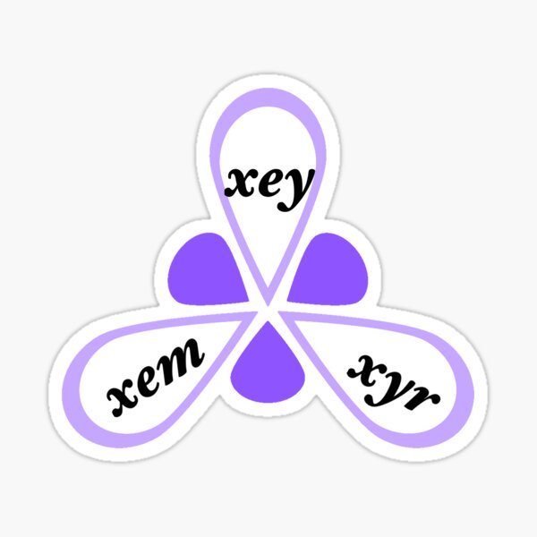 Pegatina «Pronombres Xey / Xem / Xyr Símbolo del iris» de mcra-ig ...