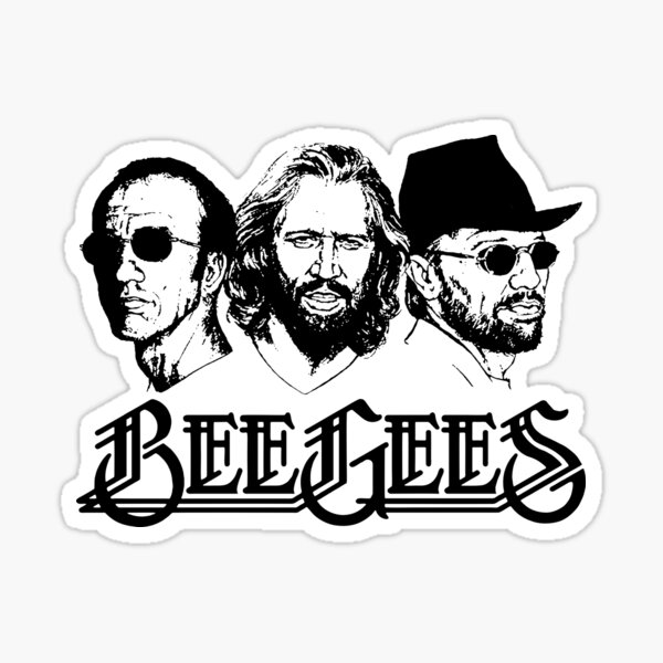 "BEE GEES" Sticker by pryderibach | Redbubble