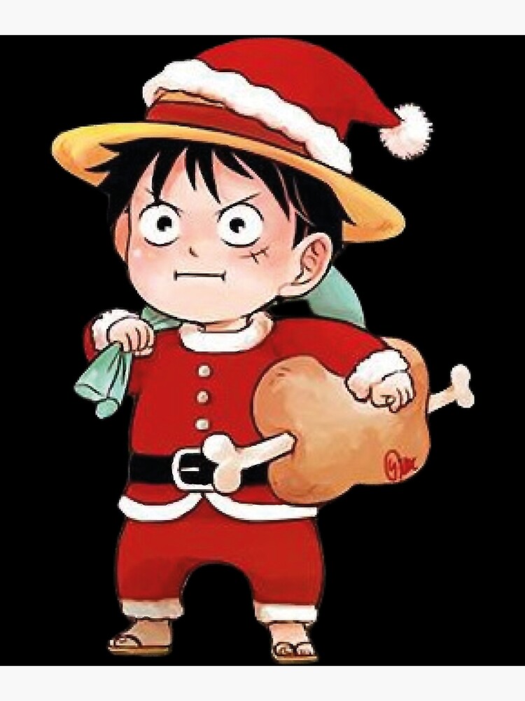 "Anime christmas one piece luffy Essential Copy" Poster by lauriekl ...