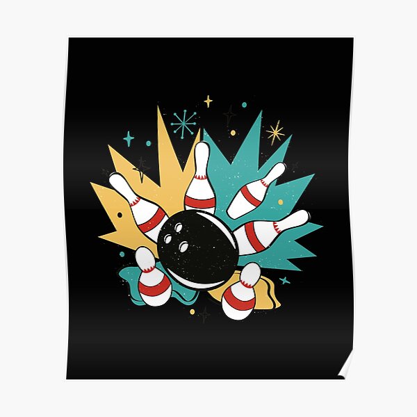 "Bowling retro" Poster for Sale by DerSenat | Redbubble