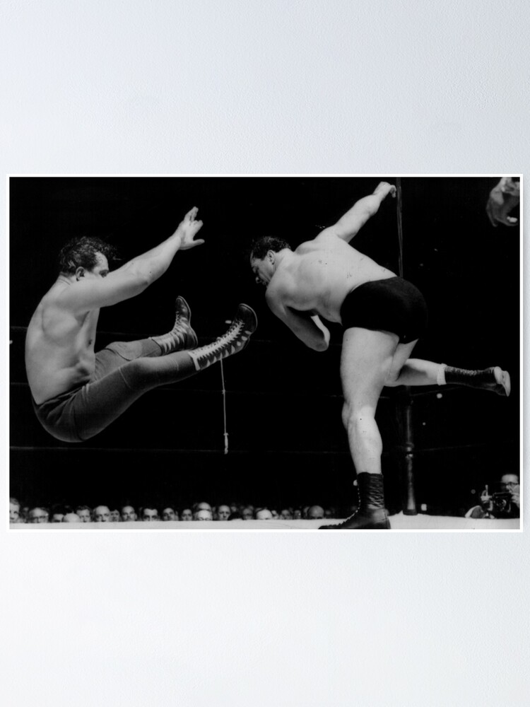 "Verne Gagne vs. Mighty Atlas " Poster for Sale by IrishWhipMedia ...