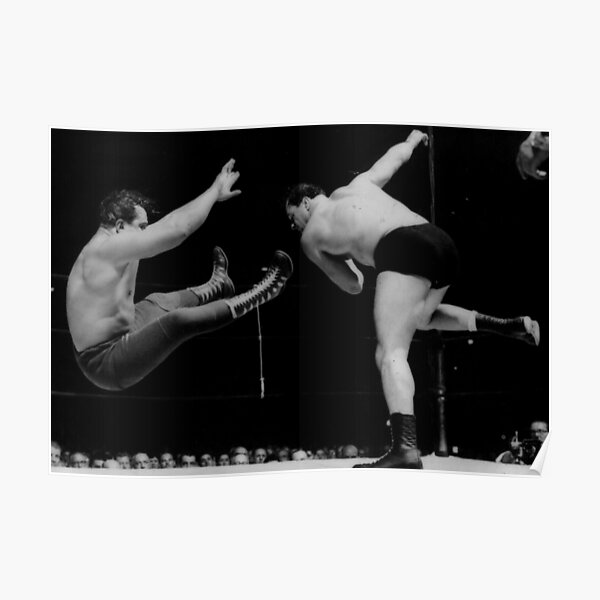 "Verne Gagne vs. Mighty Atlas " Poster for Sale by IrishWhipMedia ...