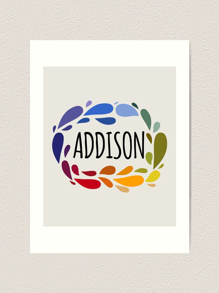 "Addison - Names for Wife Daughter and Girl" Art Print for Sale by ...