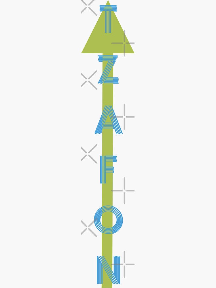 "Tzafon - Arrow" Sticker by broadwaybound | Redbubble