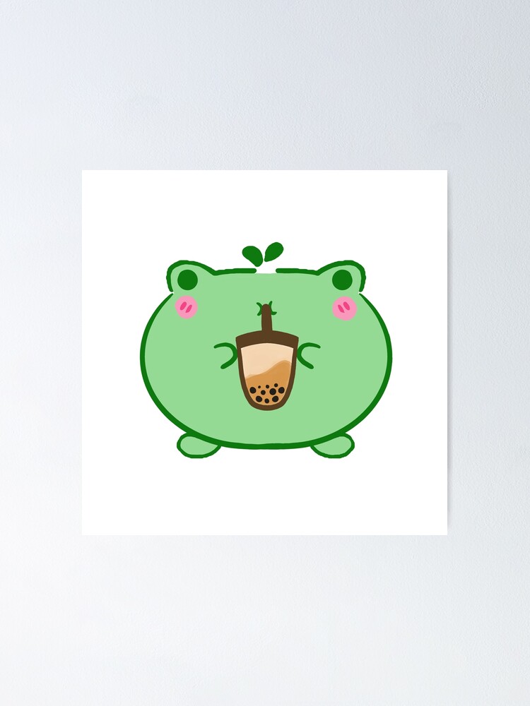 "Frog with boba" Poster by yudoodliez | Redbubble
