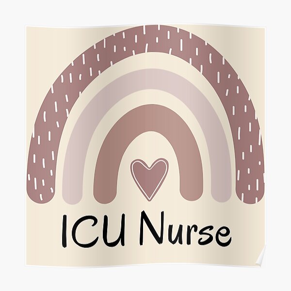 "Cute ICU Nurse Rainbow with heart" Poster by Hhppppp | Redbubble