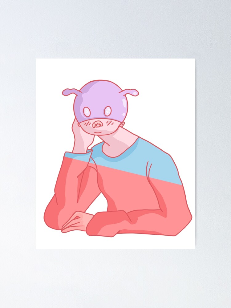 "Cute split anime style character" Poster by NatanComics | Redbubble