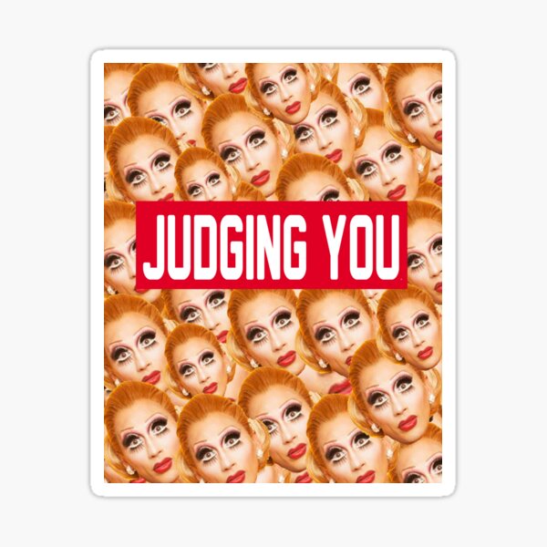 "new judging you" Sticker for Sale by febolton | Redbubble
