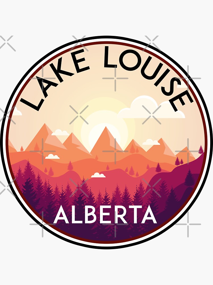 "LAKE LOUISE ALBERTA CANADA MOUNTAINS LAKE BOATING SKIING SKI" Sticker ...
