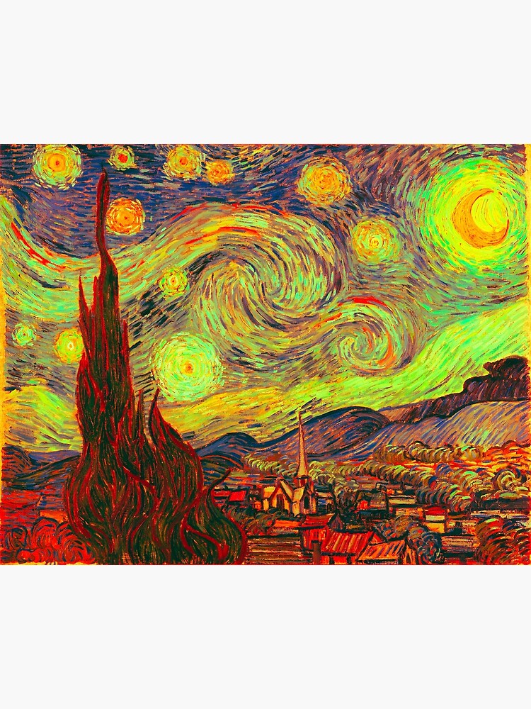 Van Gogh Starry Night Saturation Premium Matte Vertical Poster sold by ...