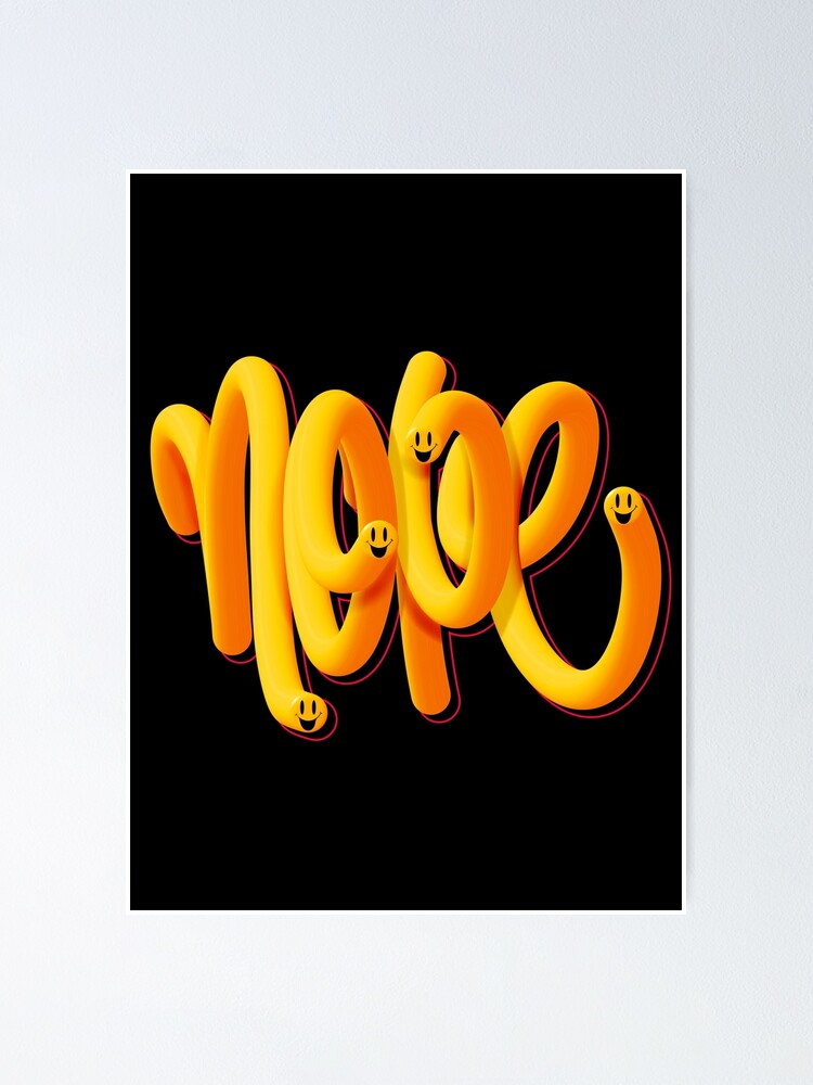 "Nope with a Smile | Smiley" Poster for Sale by KroeArt | Redbubble