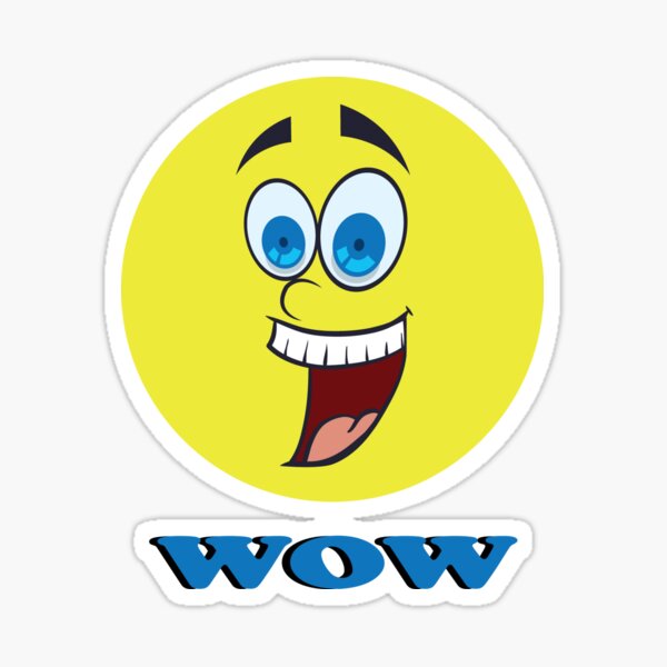 "Wow Smiley" Sticker by g3rocks | Redbubble