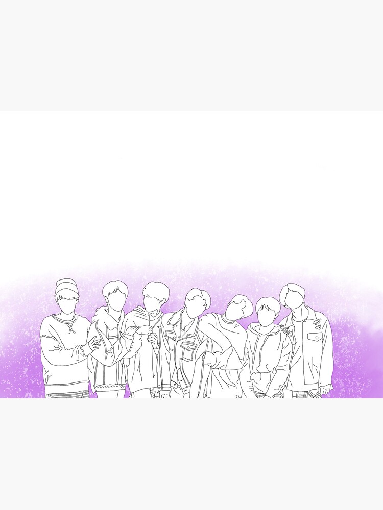 "BTS with purple background" Sticker by Yegeurina | Redbubble