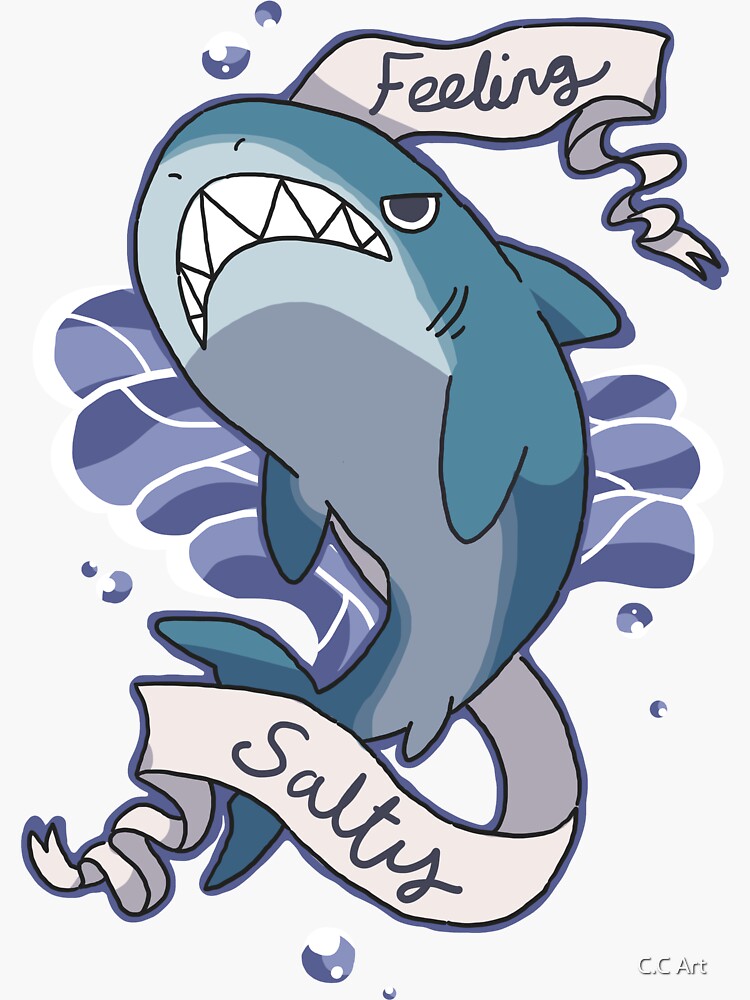 "Feeling Salty" Sticker for Sale by goccart | Redbubble