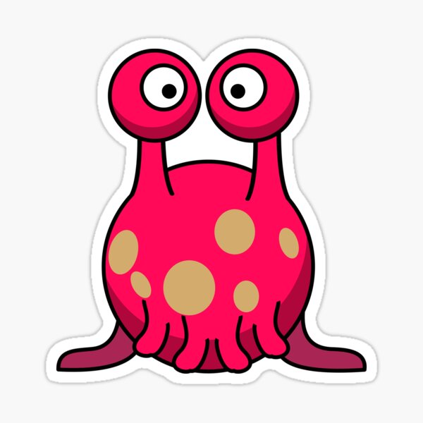"Cute Alien in Red Colour" Sticker by Shorifbappy | Redbubble
