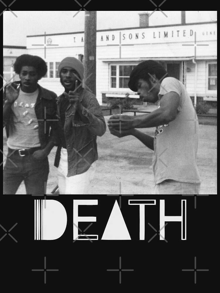 "Death - proto-punk band from Detroit White Letters Logo" Essential T ...