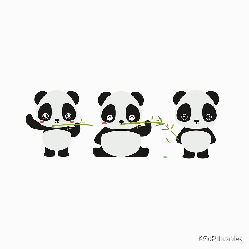 "Panda Poser Pals" by KGoPrintables | Redbubble