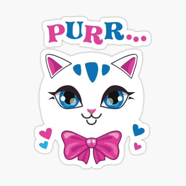 "Purr Cute Cat" Sticker for Sale by sysap80 | Redbubble