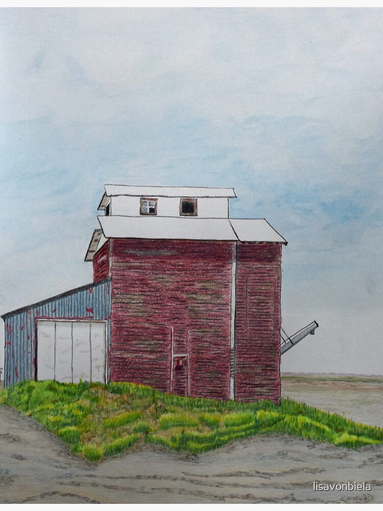"Old-fashioned wooden grain elevator" Sticker for Sale by lisavonbiela ...