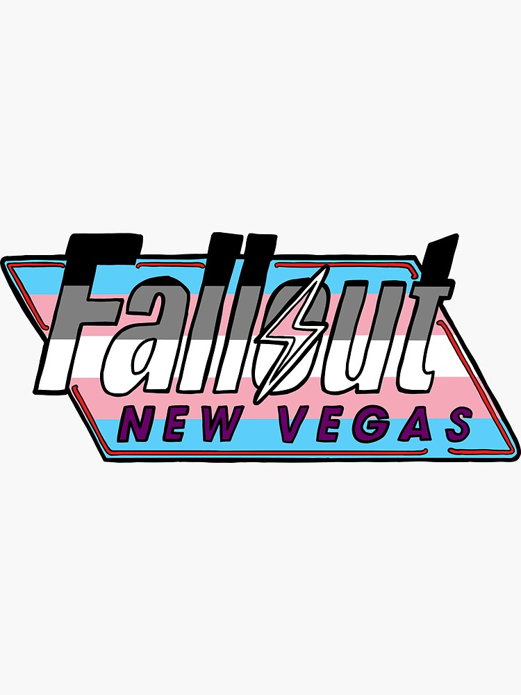 "Fallout: New Vegas Inspired Trans Asexual Logo" Sticker by Artbartcart ...