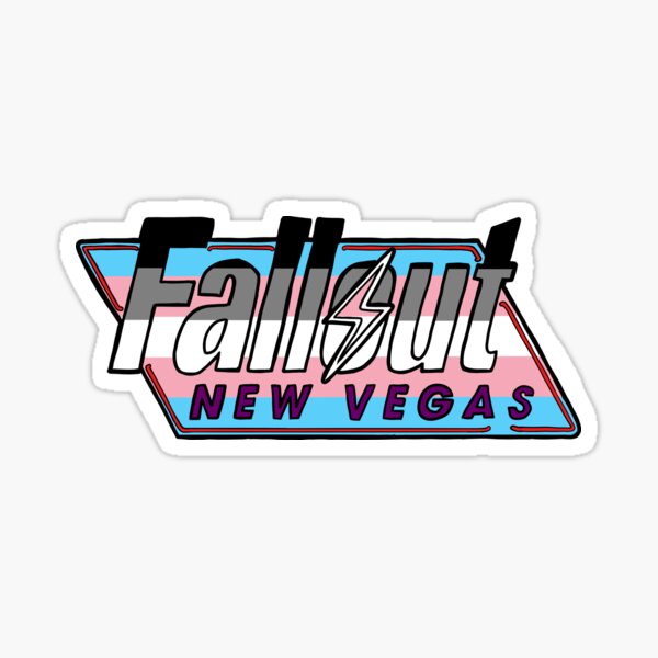 "Fallout: New Vegas Inspired Trans Asexual Logo" Sticker by Artbartcart ...