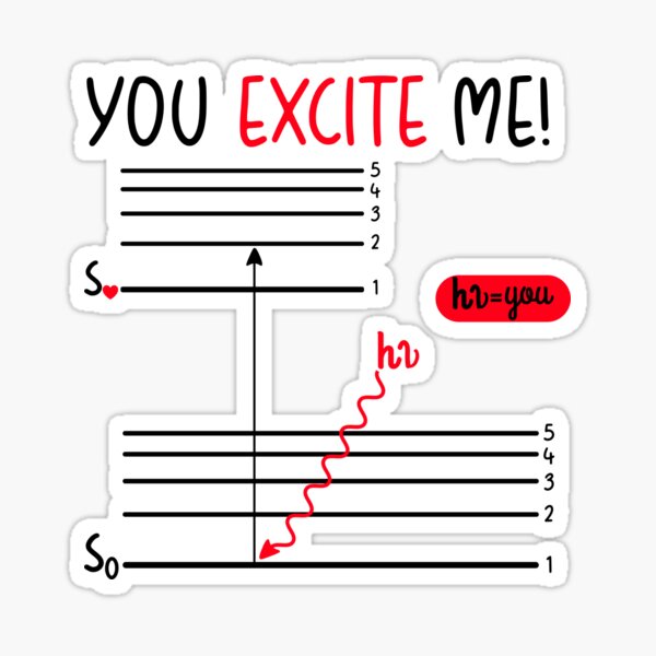 "You Excite ME Energy Level Diagram Funny Chemistry Valentines Day 2022 ...